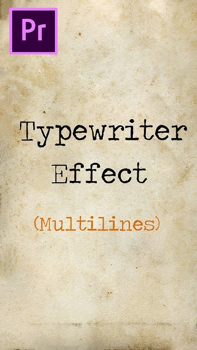 Typewriter Effect (Multiple lines) #premierepro #shorts - YouTube