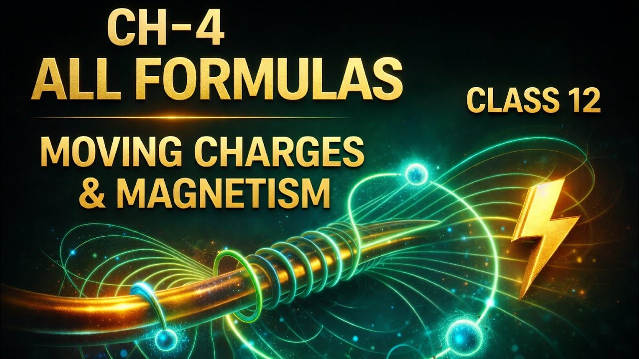 Class 12 Physics Ch–4 ALL FORMULAS 🔥 | Moving Charges & Magnetism ...