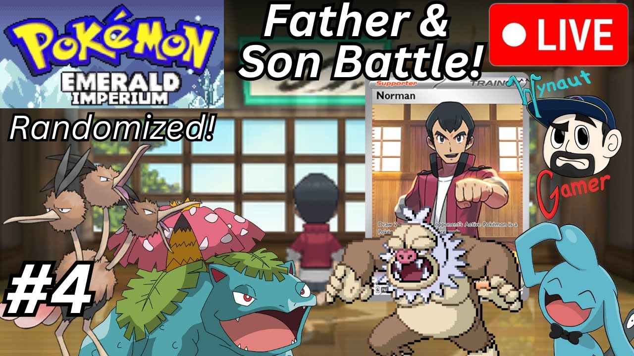 Pokemon Emerald Imperium Randomized! Father & Son Battle! Live! #4 ...