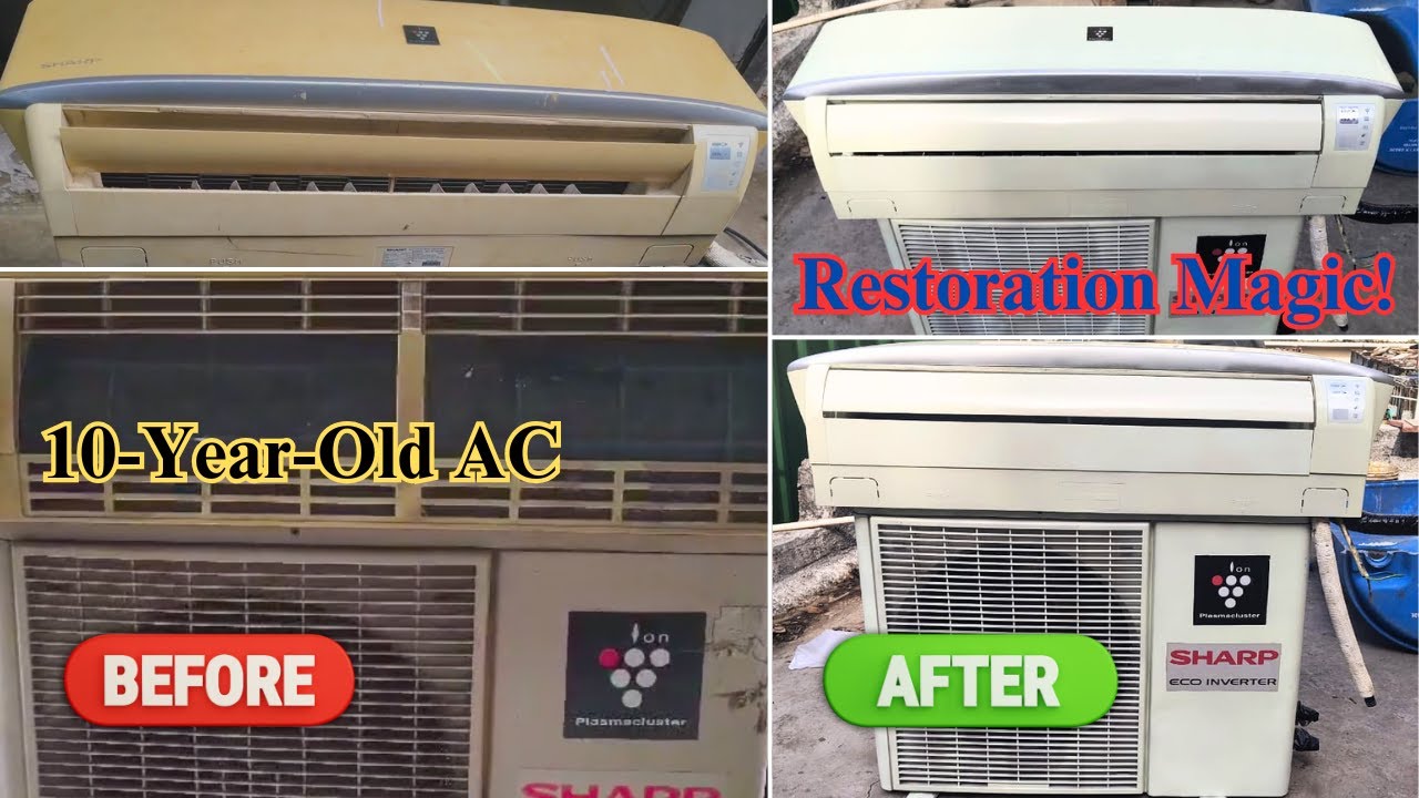 10-Year-Old Split AC Restored Like New – Unbelievable Results! - YouTube