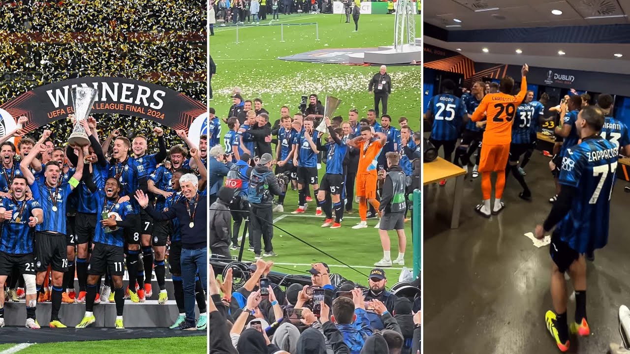 Atalanta Players Crazy Celebration After Winning Europa League Final ...
