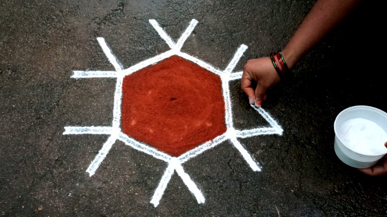 saraswati pooja kolam|vijayadashmi special kolam|navaratri kolam ...