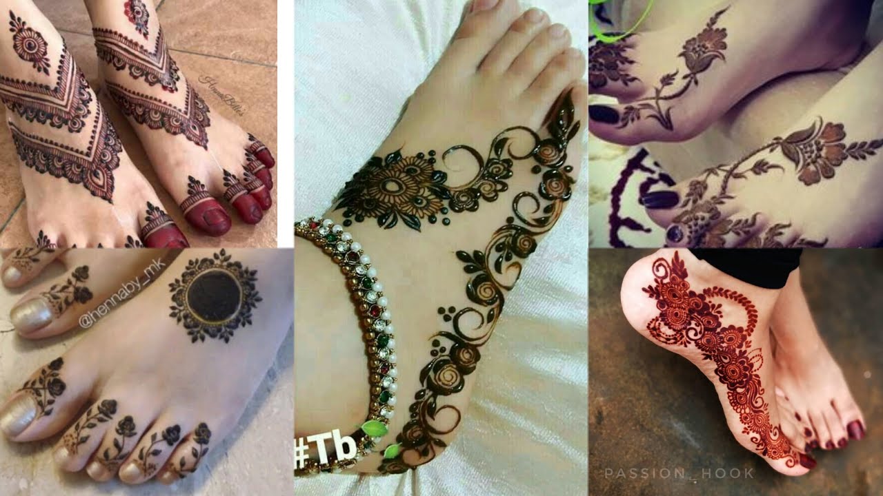 Beautiful Foot Mehndi Designs | Leg Mehndi Design | Easy Foot Mehndi ...