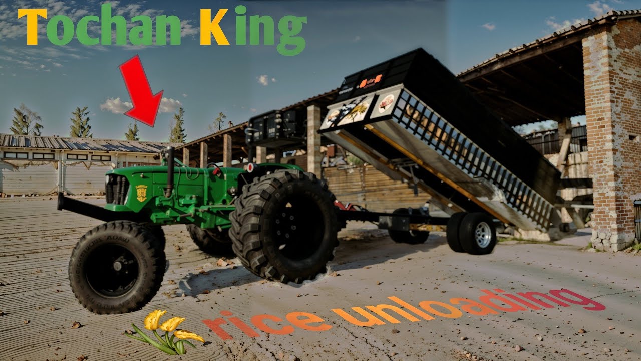 fa22 indian tractor mod || Nishu Bhai tractor // rice unloading 🌾 #fs22 ...