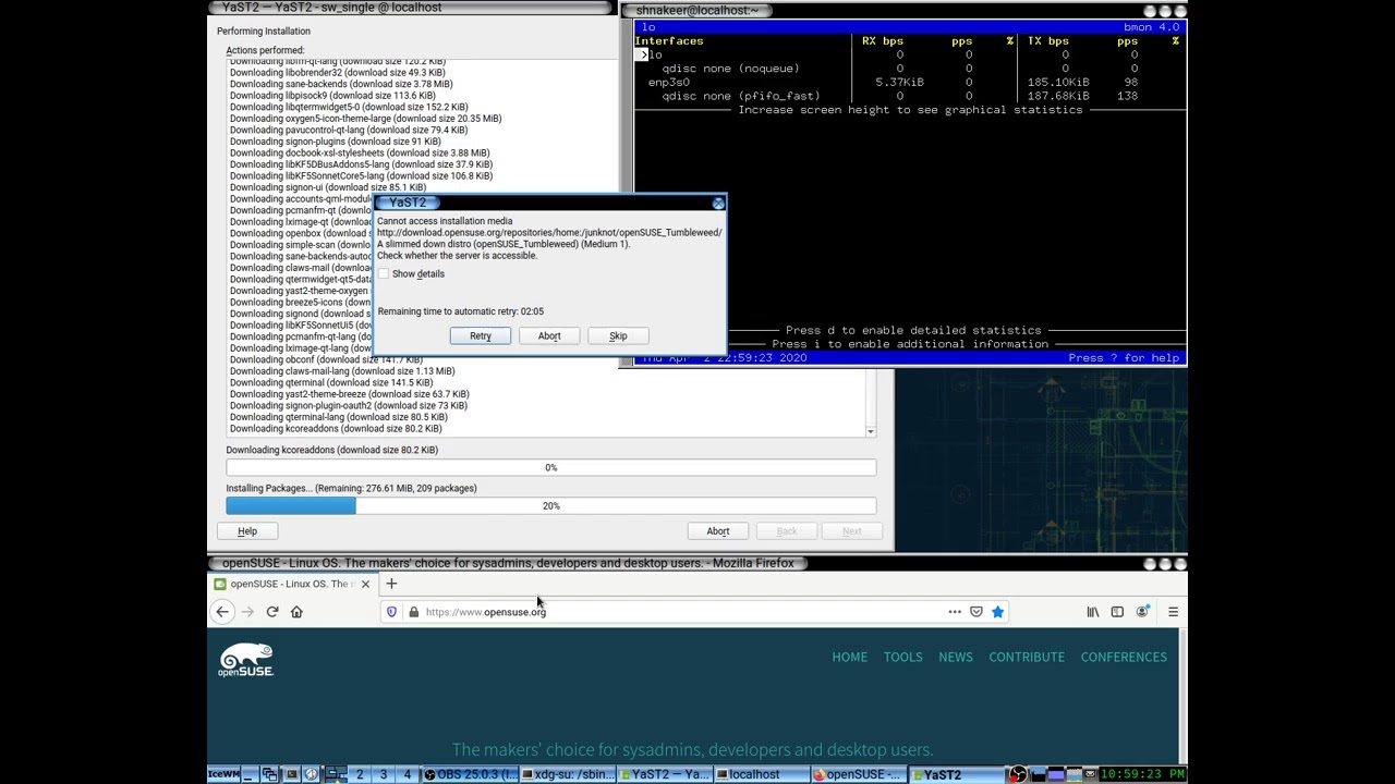 openSUSE tumbleweed LXQT install - YouTube