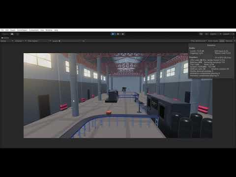 Factory production line simulation (made with unity3D) - YouTube
