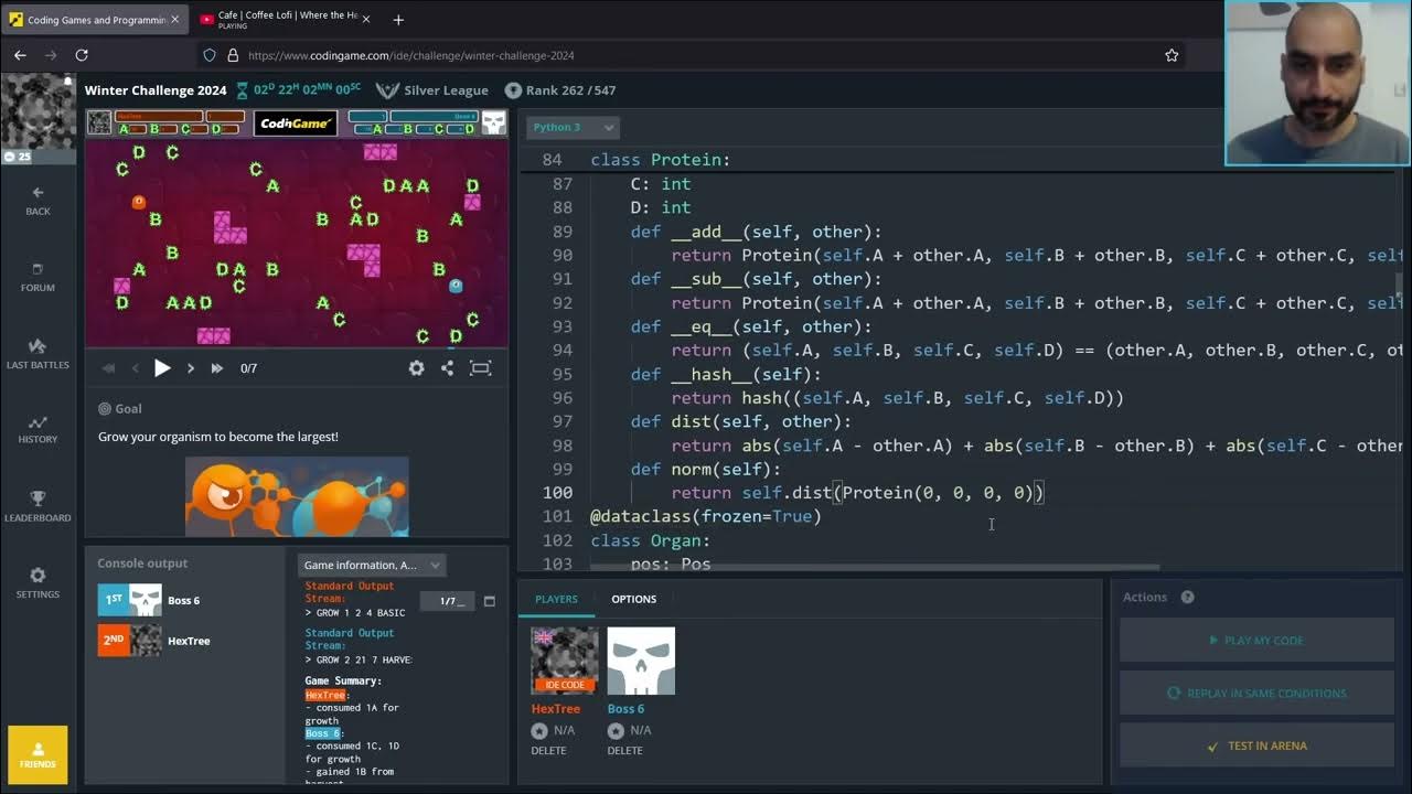 CodinGame Winter Challenge 2024 (Python) - Day 3 - YouTube