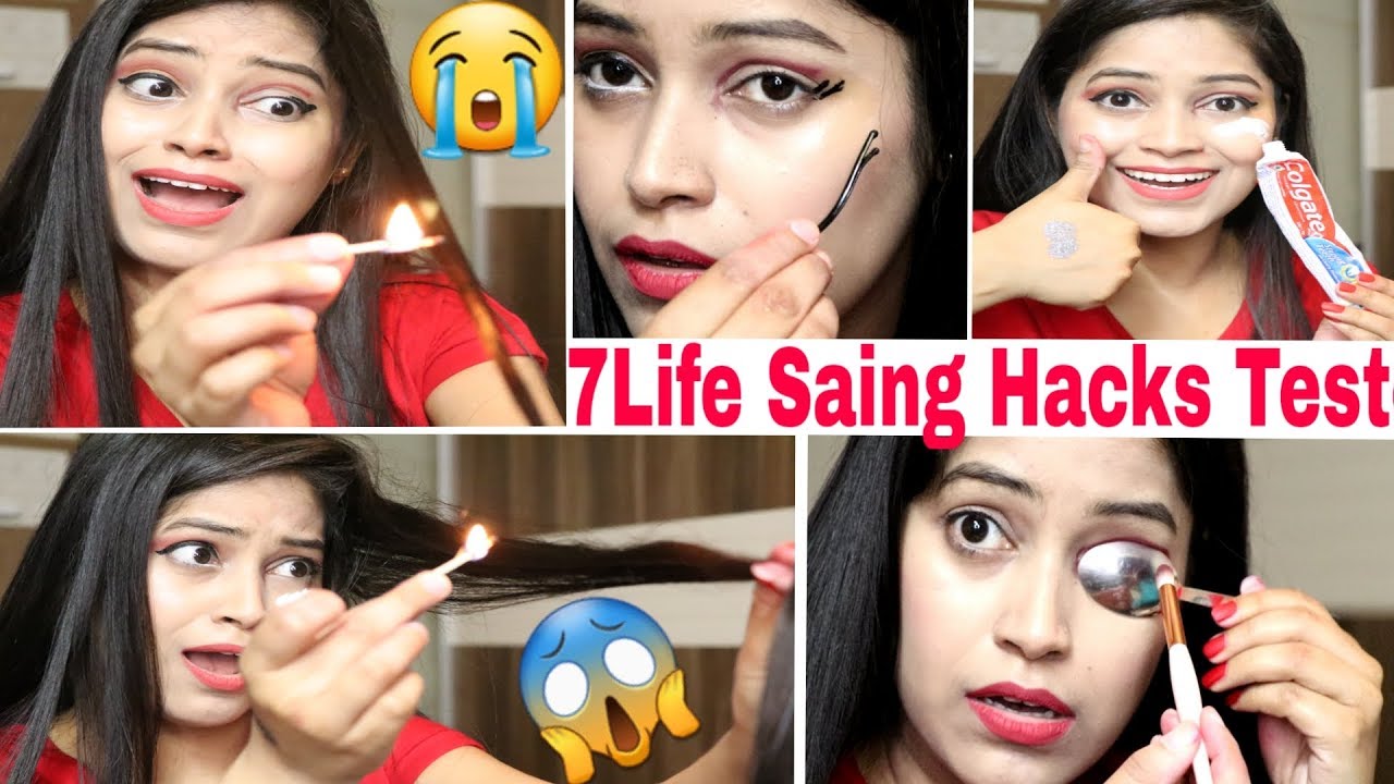 😱OMG!इस Hack से मेरे बाल जल गए|Hacks went wrong😭7 Life Saving Hacks ...