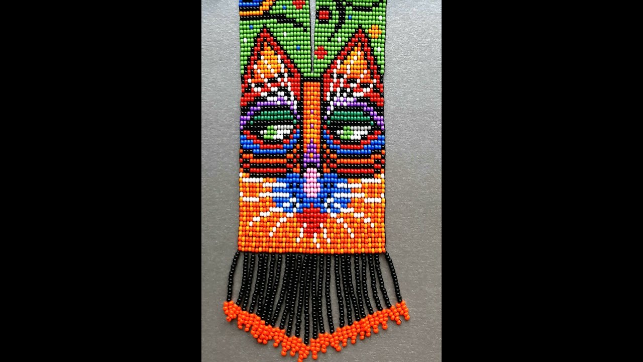 seed bead loom necklace CRAZY CAT from UMEUM - YouTube