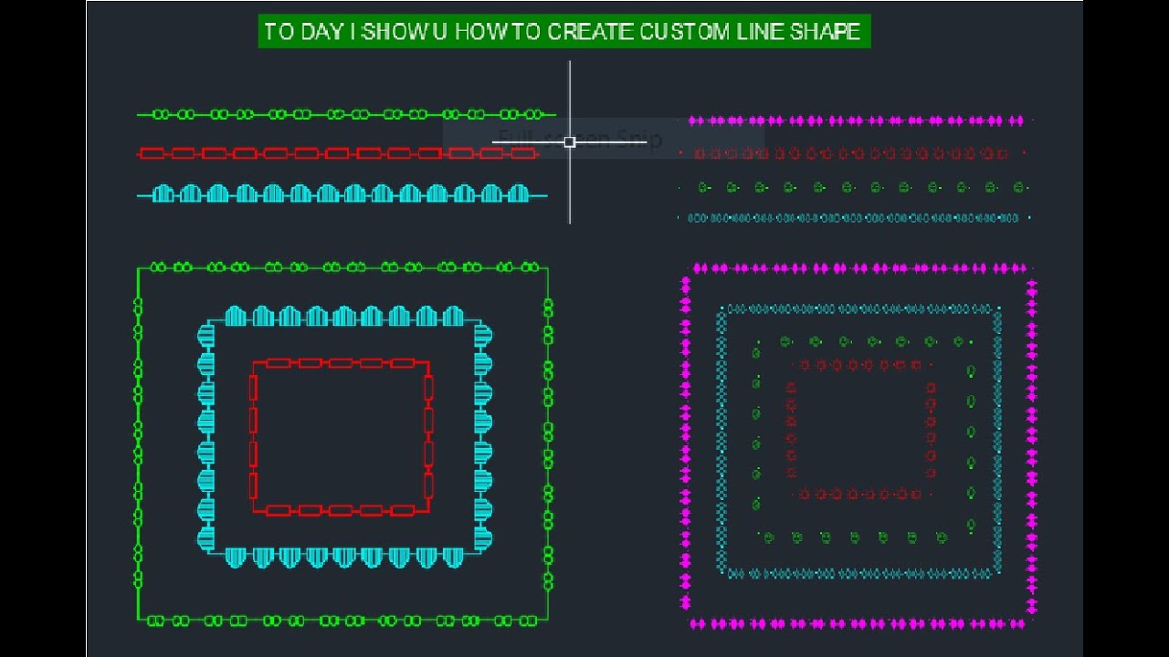 HOW TO CREAT CUSTOM LINE & SHAPE , IN AUTOCAD VERY EASY METHOD - YouTube