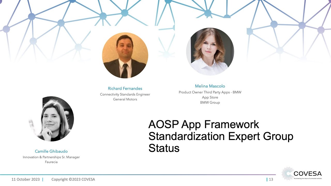 AOSP App Framework Standardization Expert Group Status - YouTube