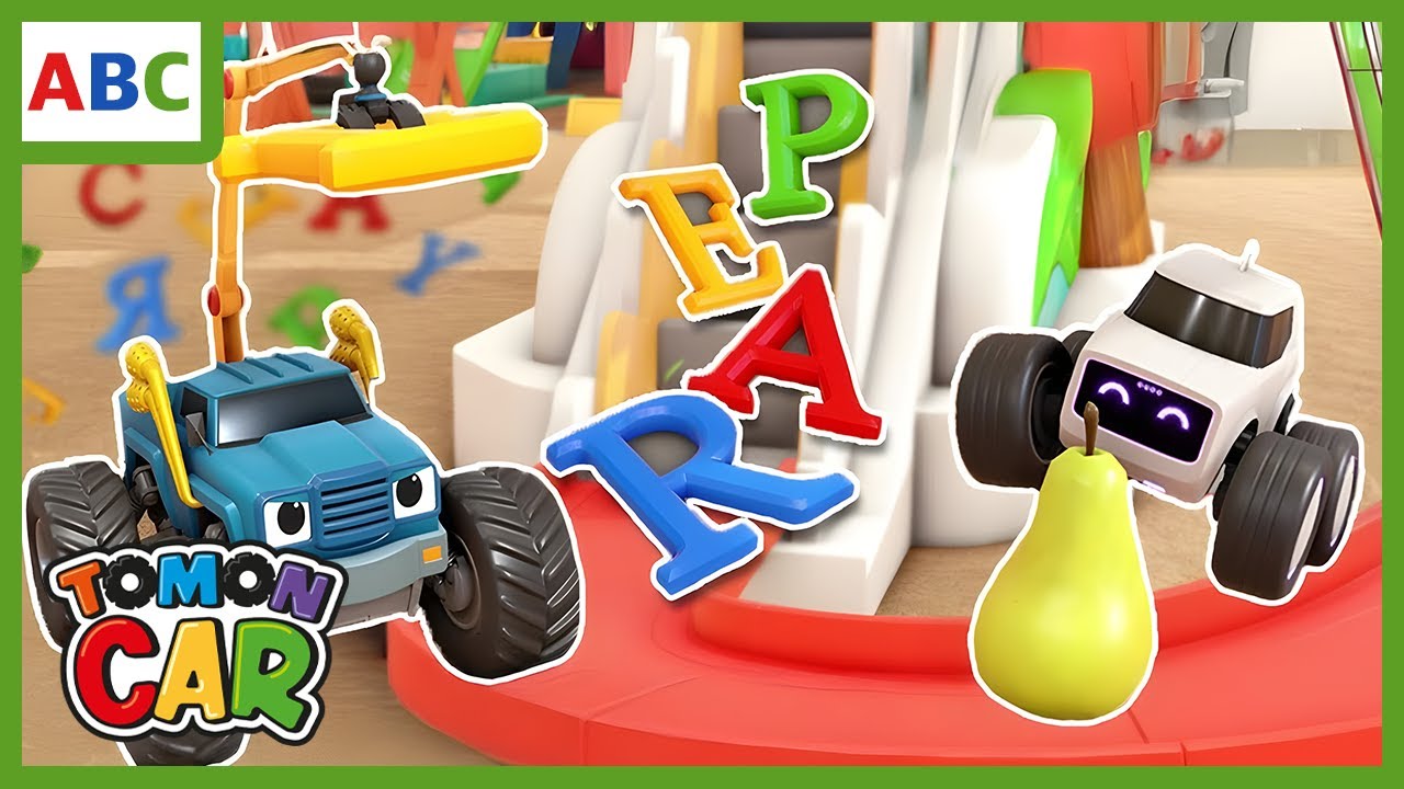 Fun Alphabet Slide Turning into Fruits🥝🍒 | Tomoncar ABC Ep58 TV Series ...