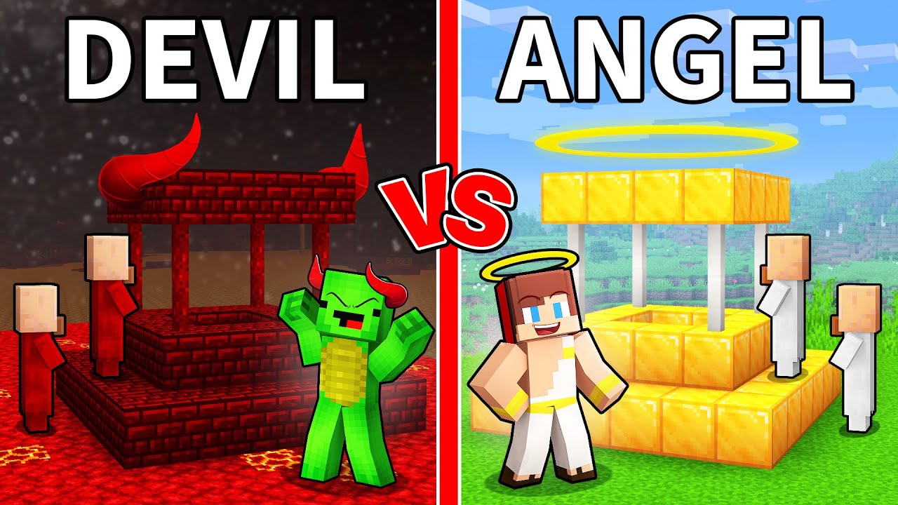 Mikey DEVIL vs JJ ANGEL Wishing Well Survival Battle in Minecraft ...