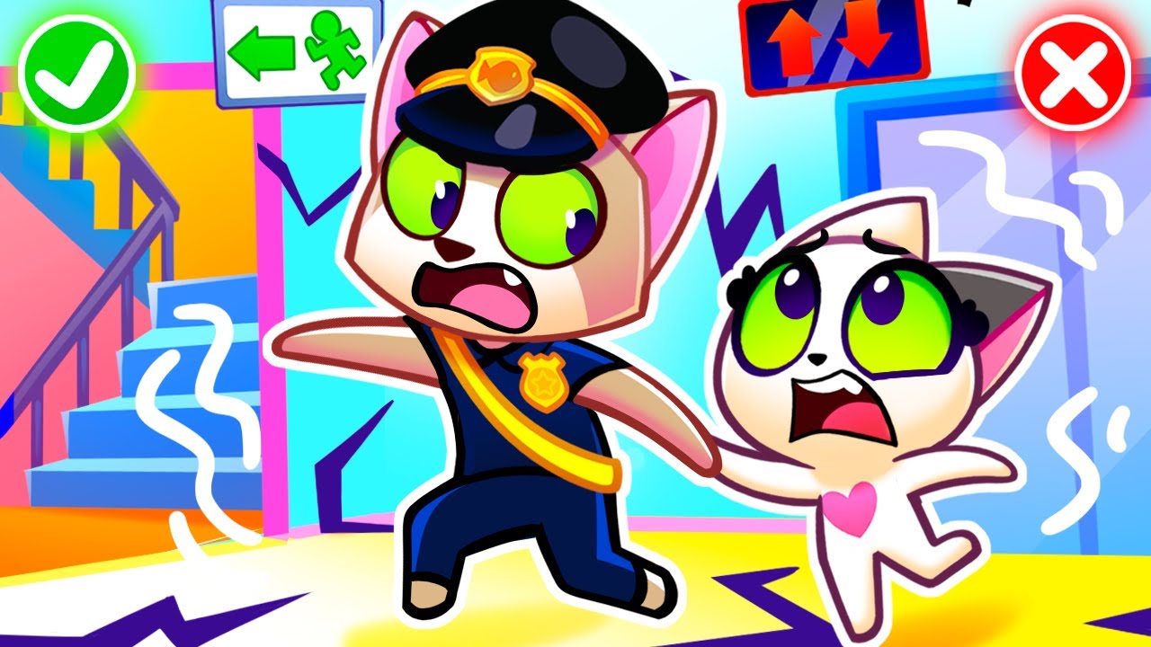 Earthquake Song 🎶 Learn Safety Rules for Kids by Purr-Purr 😻 - YouTube