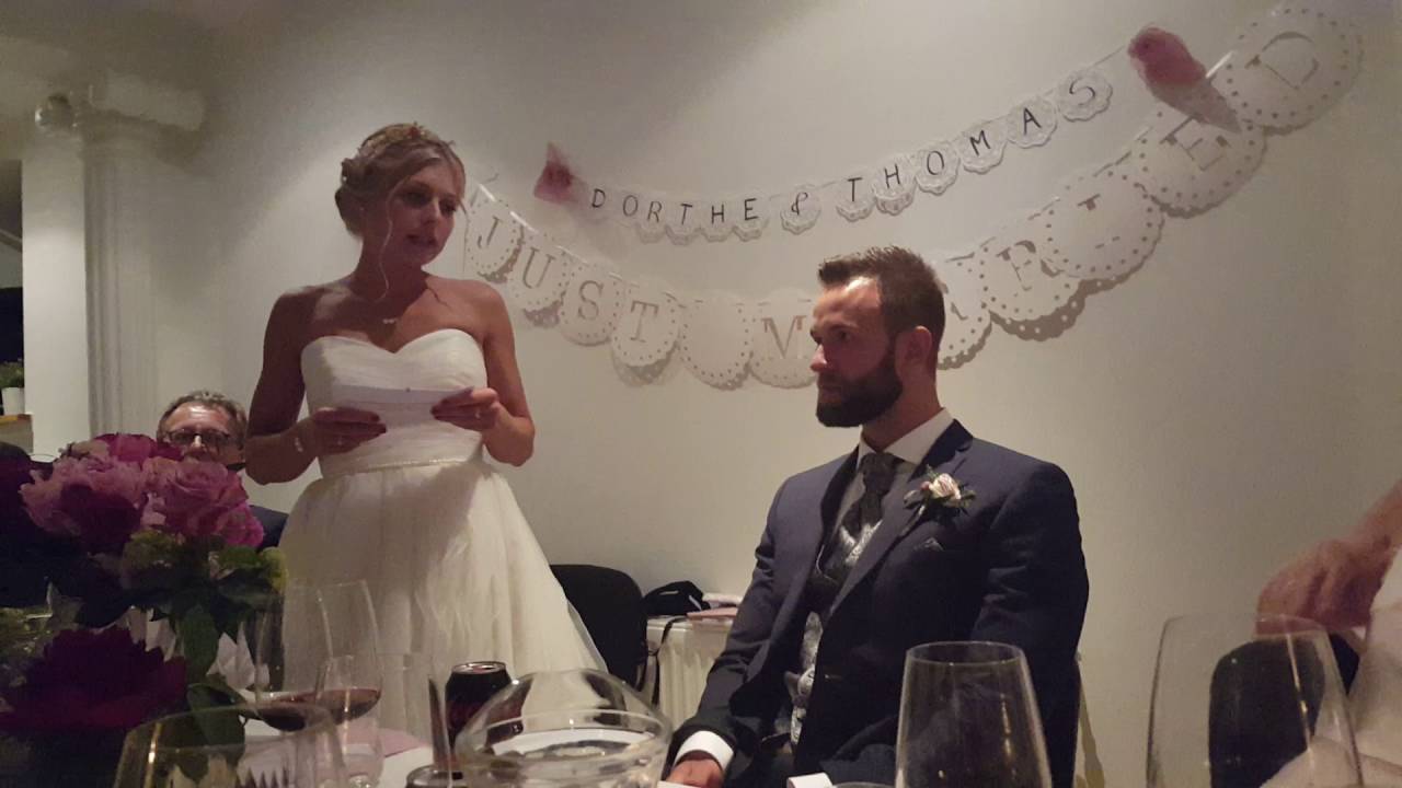 Brudens bryllupstale - Dorthe & Thomas 2016 - YouTube