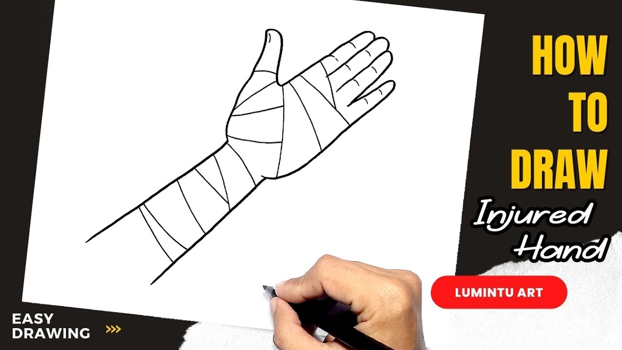 Bandaged Hand Drawing