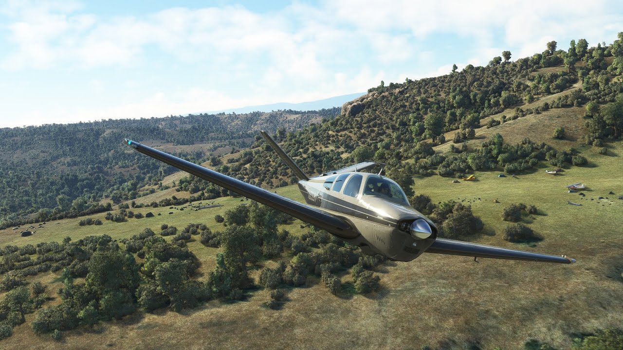 Microsoft Flight Simulator Bush Flying in the Bonanza - YouTube