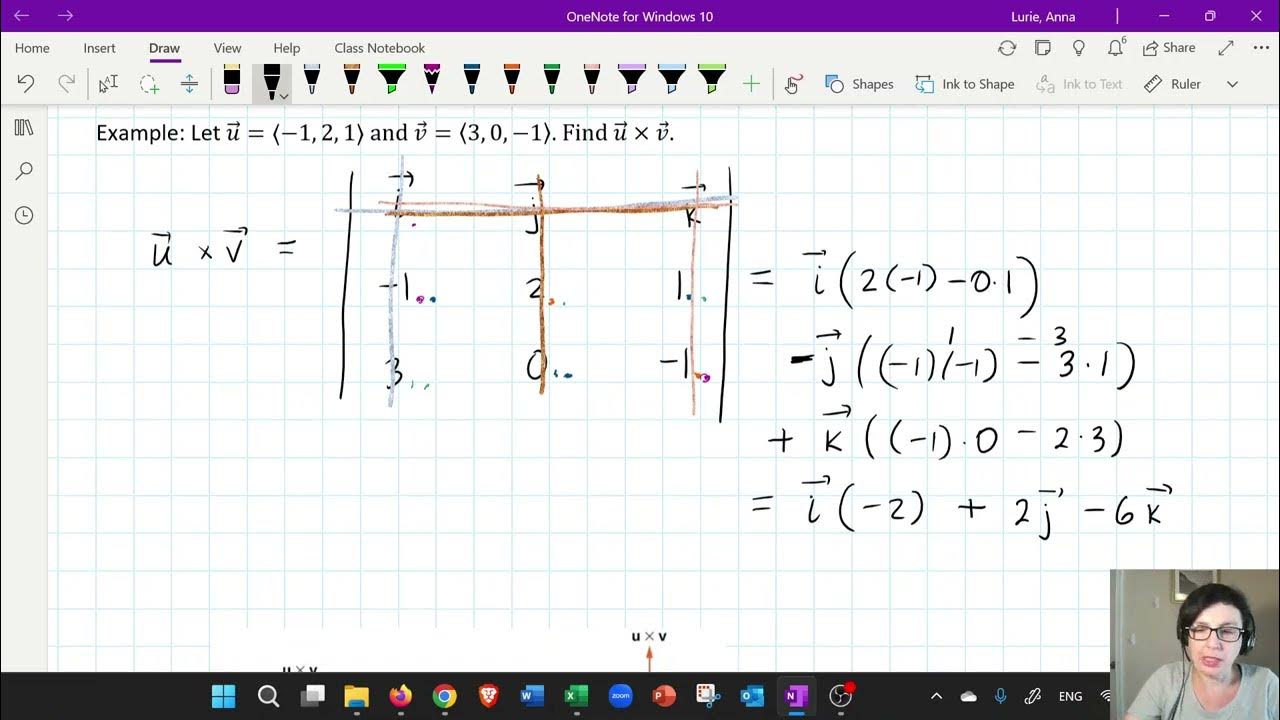 Cross Product Using Determinants - YouTube