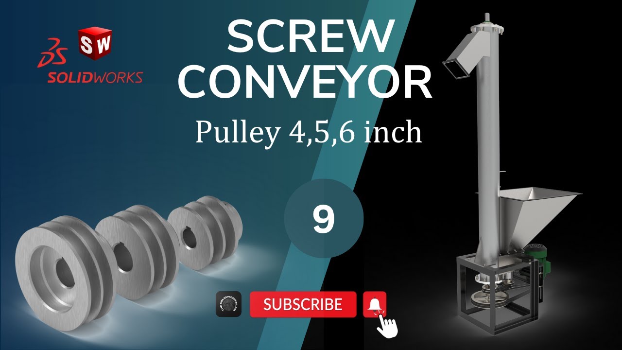 Pulley | Screw Conveyor | V-Groove Pulley Design in SolidWorks ...