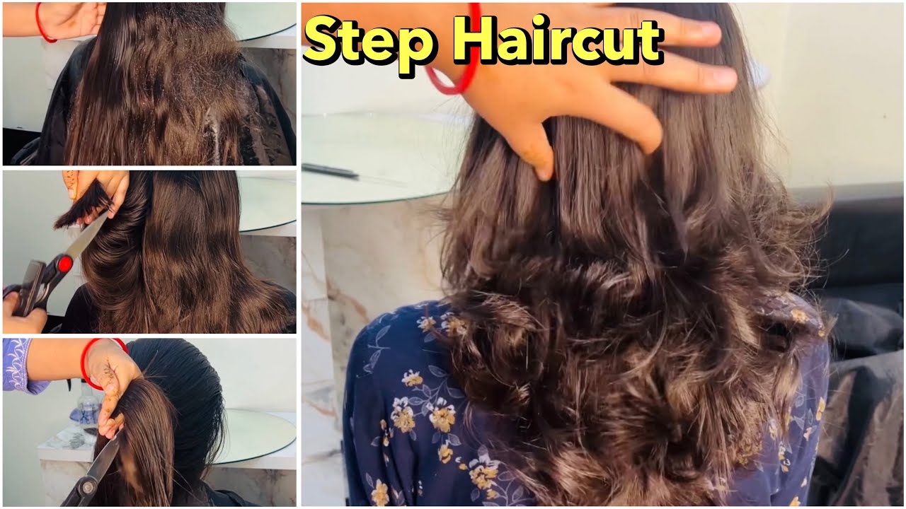 Step Haircut कैसे करें || How To Do Step Haircut || Haircut At Home ...