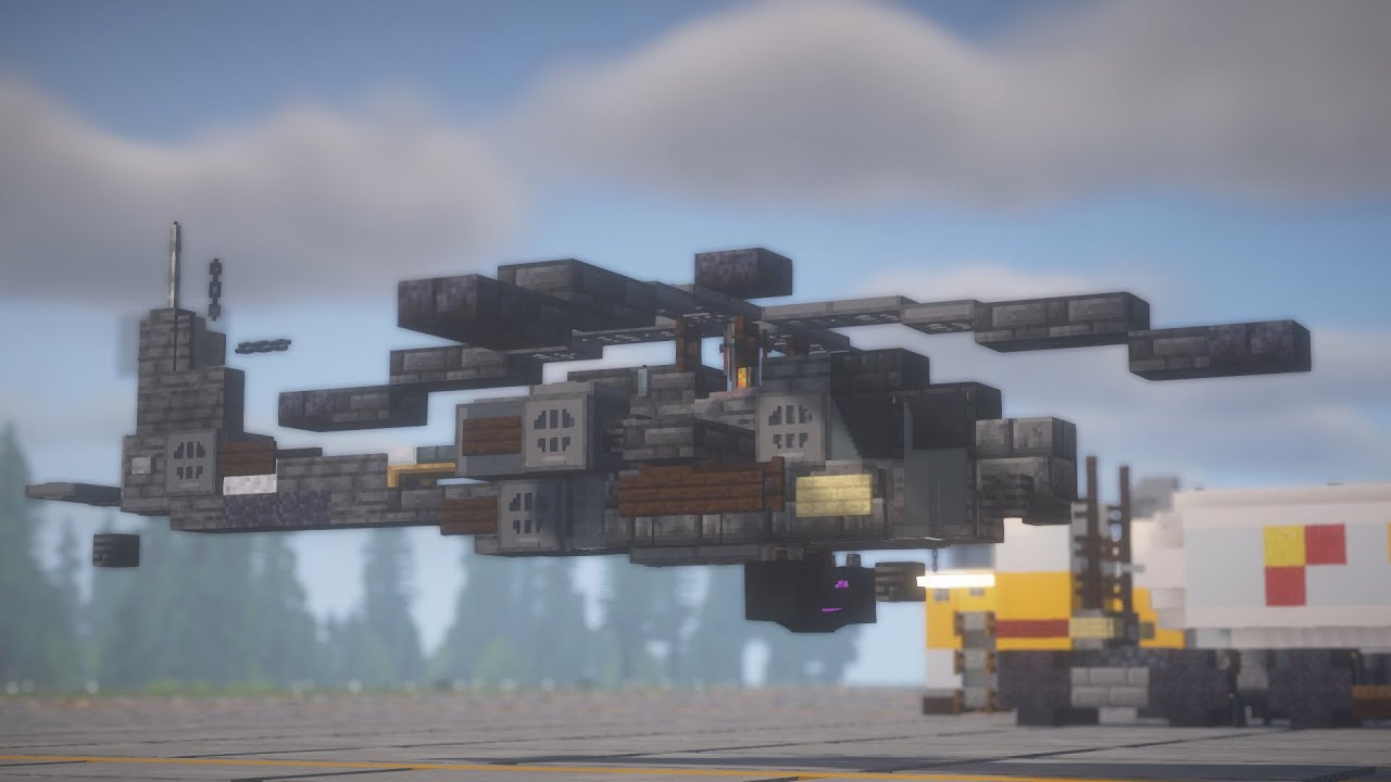 Minecraft: How to build an Attack Helicopter in Minecraft (AH 64 Apache ...