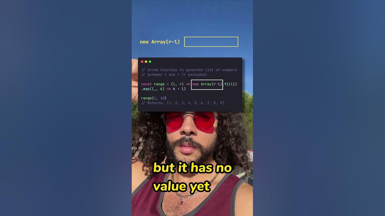 JS 1-Liner To Generate Range Between 2 Numbers - YouTube