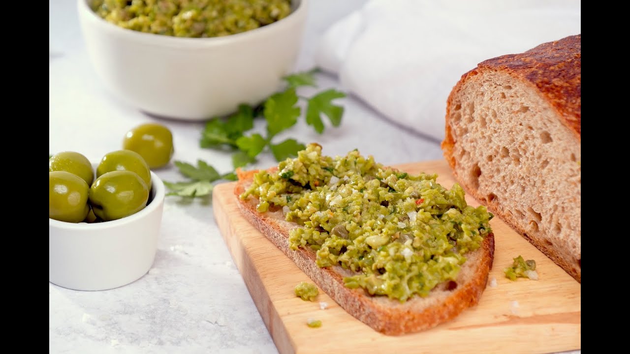 Easy Vegan Castelvetrano Tapenade - YouTube