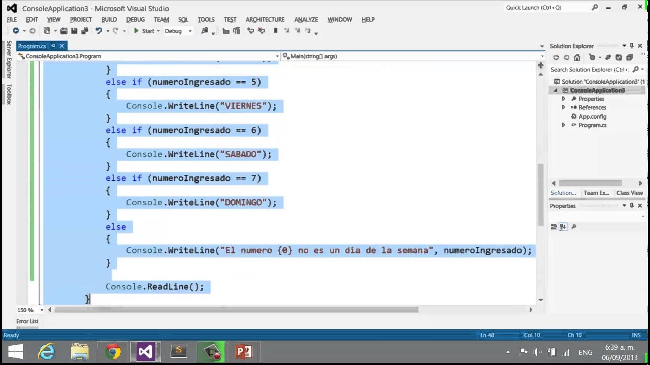 Introducción a C# con Visual Studio 2012: Estructuras de Decisión ...