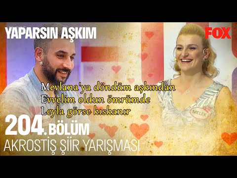 Beyler Eşlerine Akrostiş Şiir Yazdı - Yaparsın Aşkım 204. Bölüm