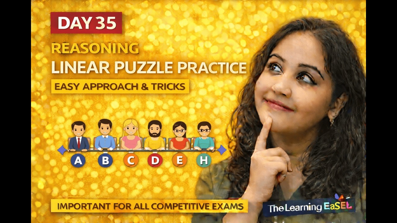 Linear Puzzle Practice | Day 35 Reasoning | Easy Approach & Tricks ...