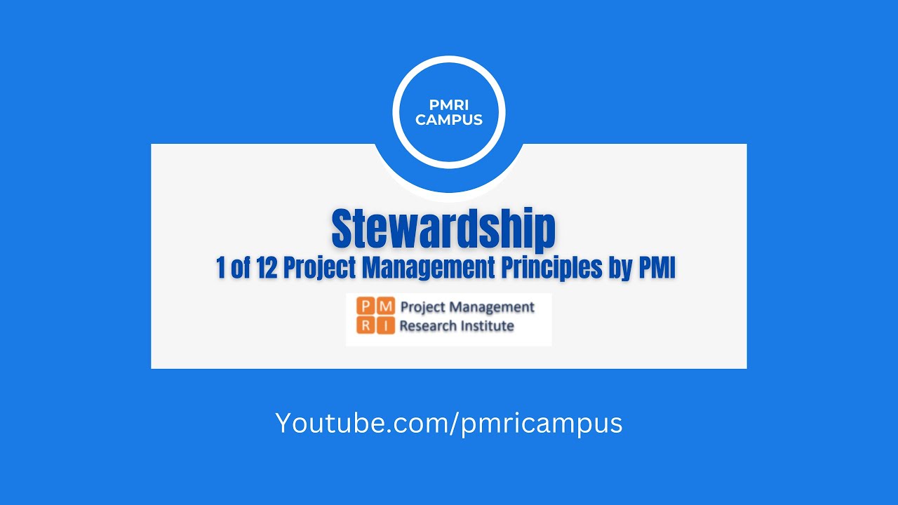 PMBOK7 - Stewardship, first among 12 principles for project managers ...