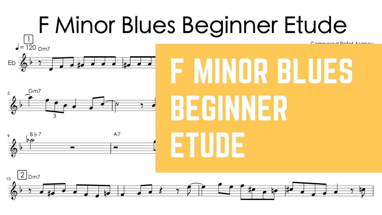 Easy F Minor Blues Solo Example for Alto Saxophone and Other ...