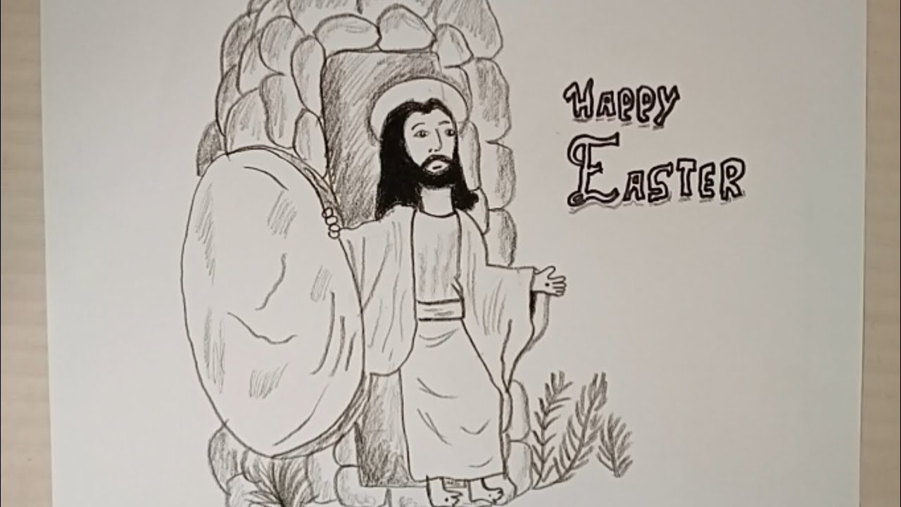 Resurrection of Jesus Christ drawing tutorial step by step easy ...