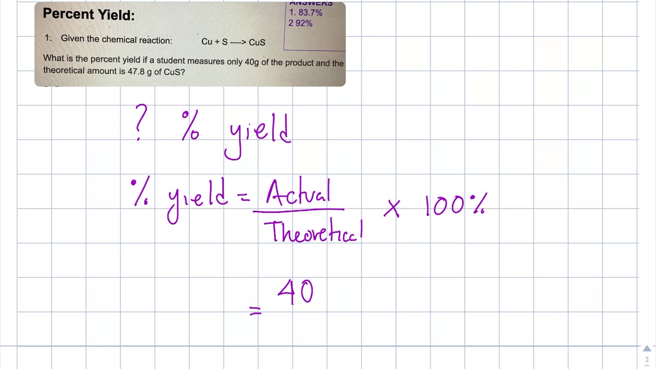 Percent Yield -Slide 4 - YouTube