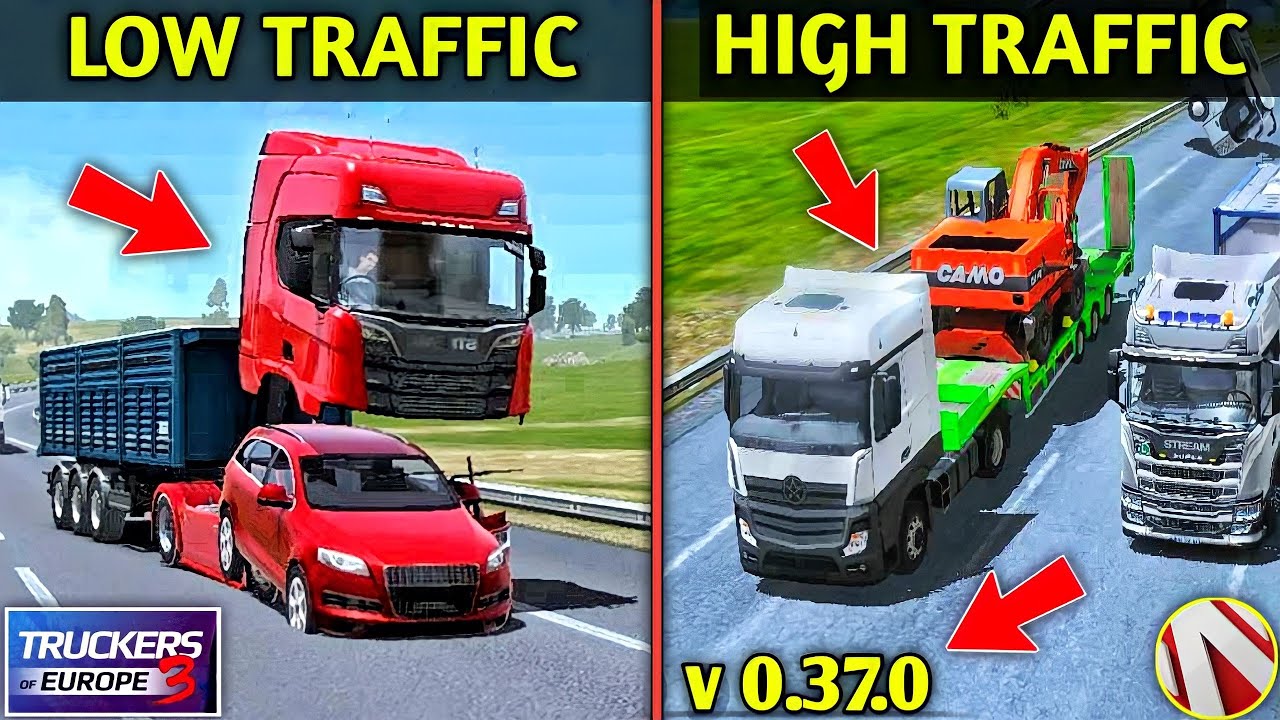 🚛 Low Vs Heavy Traffic! Truckers Of Europe 3 New Update 0.37.0।।Truck ...