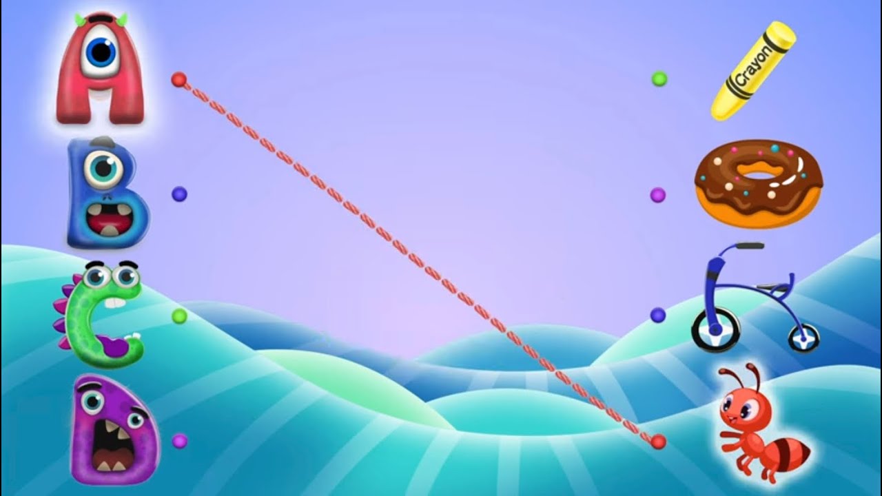 ABC Matching Worksheet l Match the Monster Letter with picture l ...