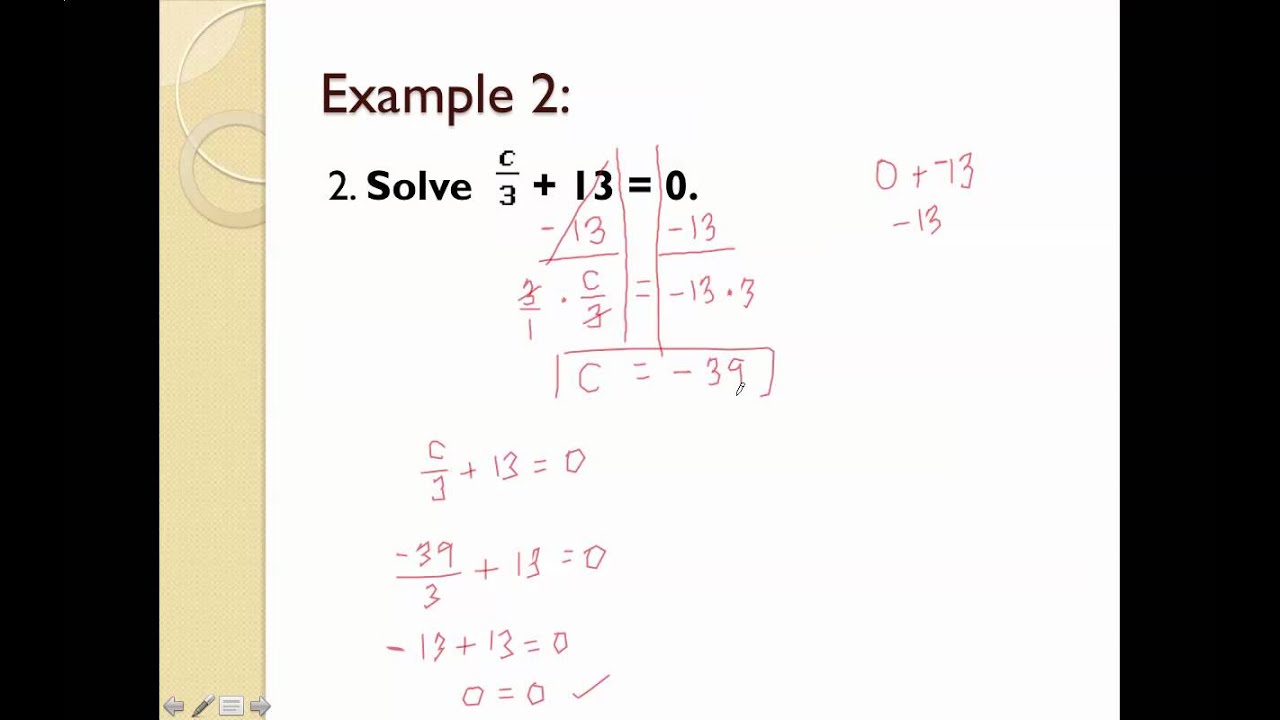 Unit 2 Lesson 5 Solving Two Step Equations - YouTube