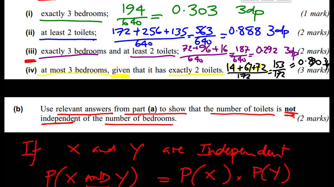 AQA S1 PROBABILITY FREQUENCY TABLES - YouTube