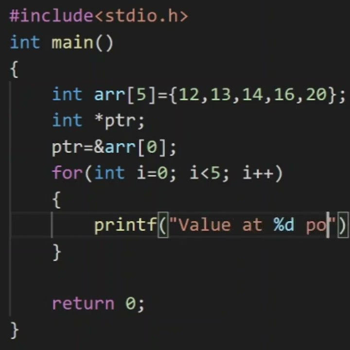 Accessing Array Element Using Pointers Shorts Programming Programmingforbeginners Youtube 