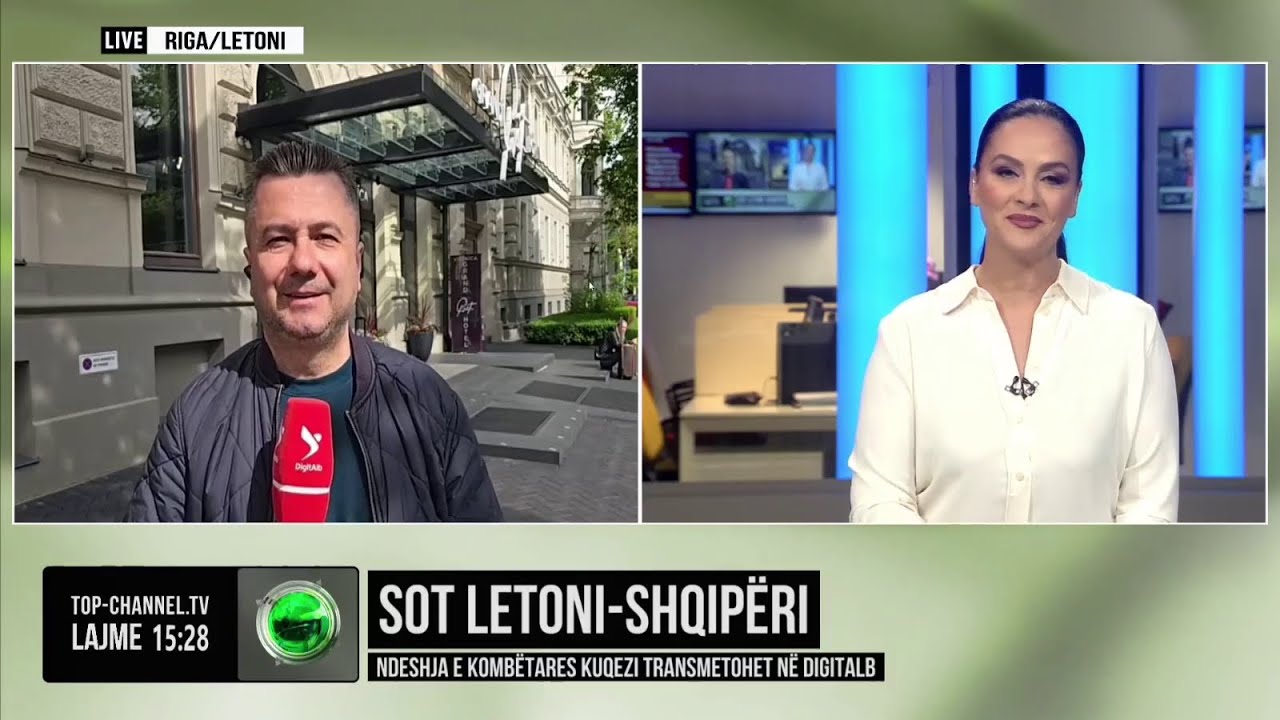 Top Channel/ Sot Letoni-Shqipëri/ Ndeshja e kombëtares kuqezi ...