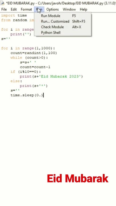 Love coding EID MUBARAK 2023 status using python #shorts #coding #programming #python #turtle ...
