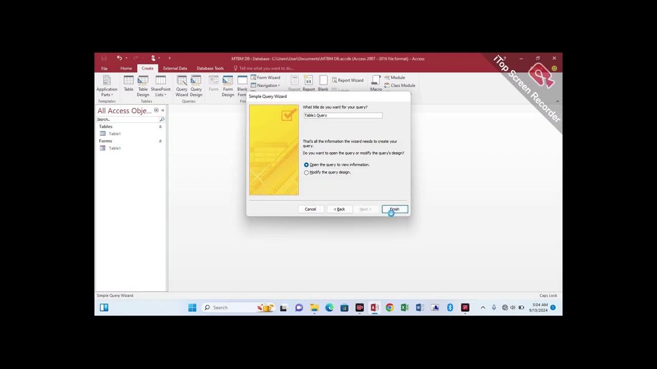SIMPLEST STEPS TO CREATE A QUERY IN MICROSOFT ACCESS - YouTube