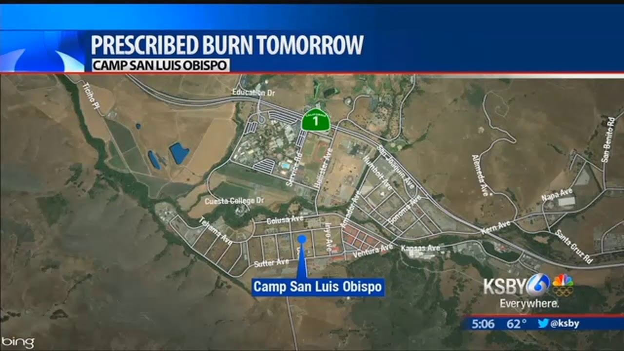 Controlled burn planned Tuesday at Camp San Luis Obispo - YouTube