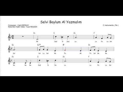 Nota Akor Eşlik - Selvi Boylum Al Yazmalım - C Instruments ( Re )