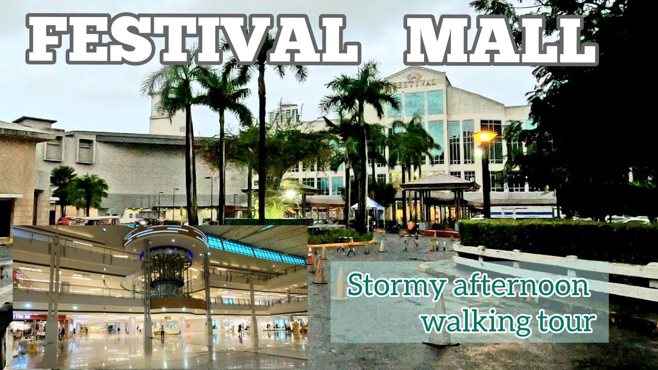 [4K] FESTIVAL MALL stormy afternoon walking tour | Filinvest,Alabang ...