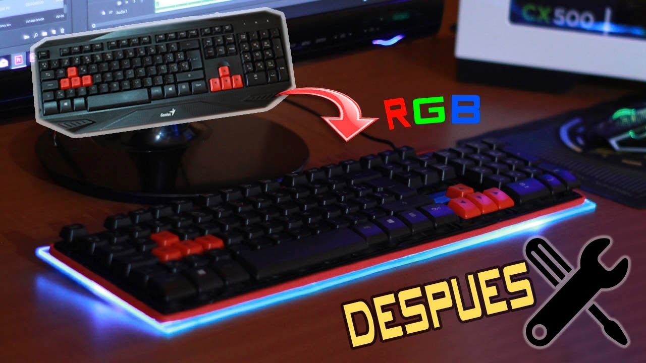 Transforma tu Teclado Normal en uno RGB ESTILO GAMER ! - YouTube