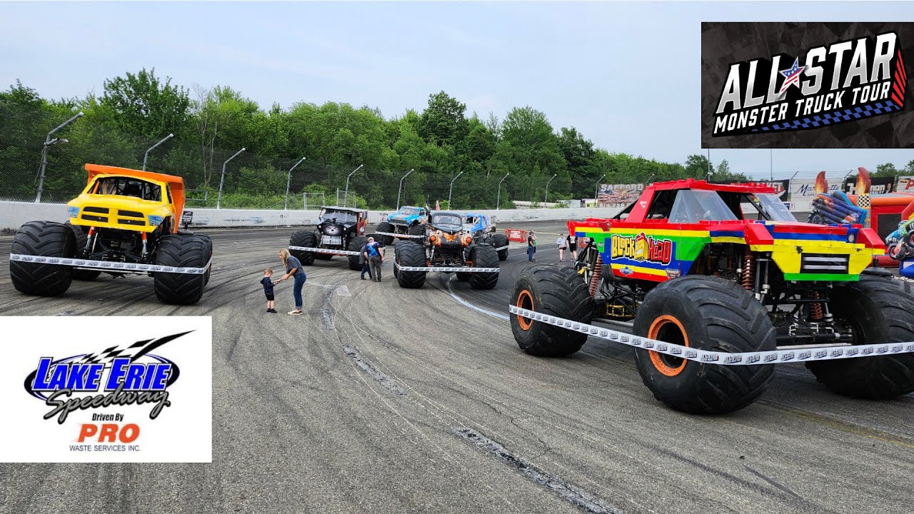All Star Monster Truck Tour: Lake Erie Speedway 6/13/2025 - YouTube