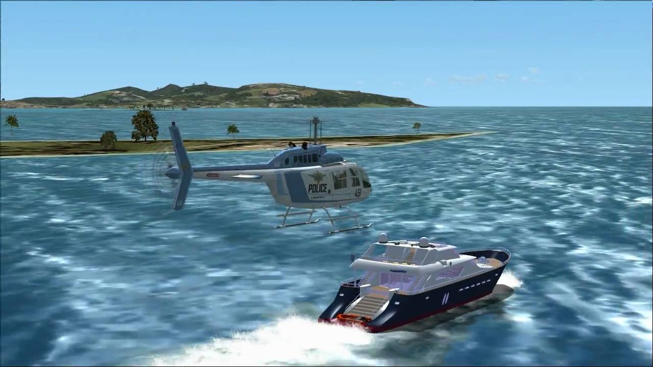 FSX Police helicopter chase with Bell 206B JetRanger - YouTube