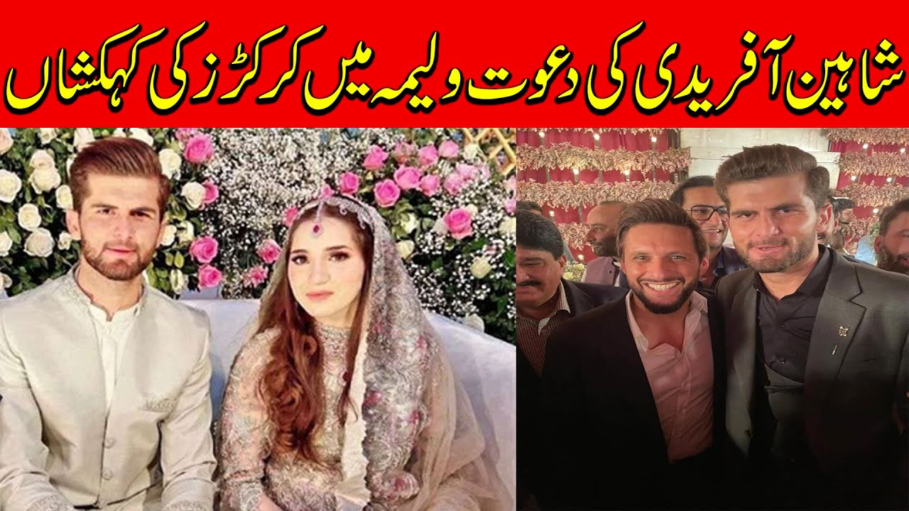 Shaheen Shah Afridi Dawat Walima, a galaxy of crickets | Hareef Digital ...