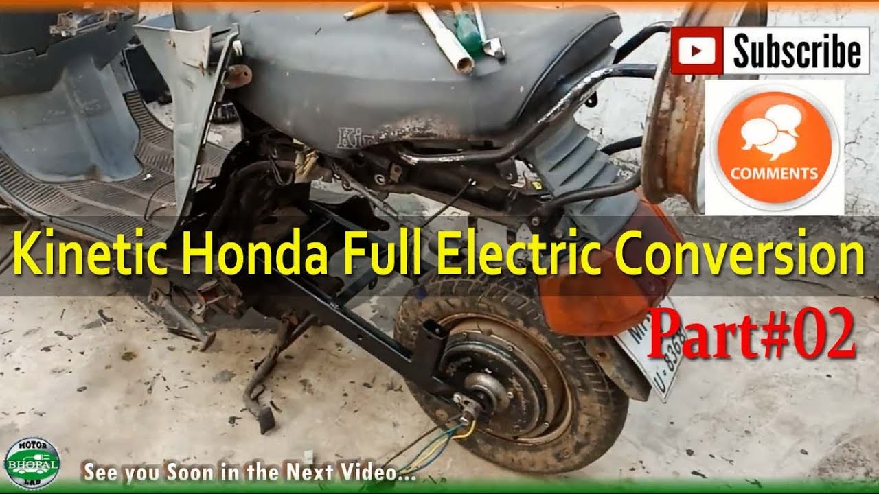 Kinetic Honda Full Electric Conversion II Part#02 II Swing Arm Fitting ...
